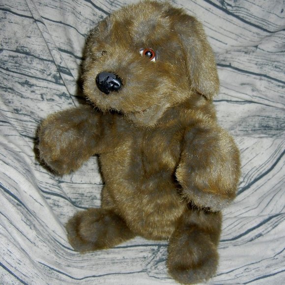 Folkmanis Puppets | Toys | Folkmanis Sitting Brown Dog Plush Puppet 5 ...